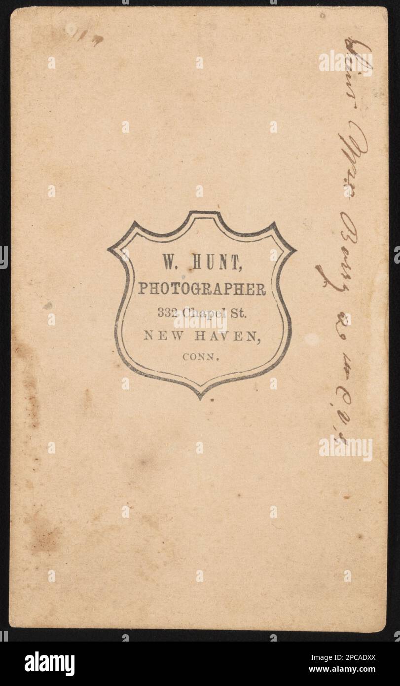 First Lieutenant Wellington Barry of Cos. D and F, 20th Connecticut Infantry Regiment in uniform ...