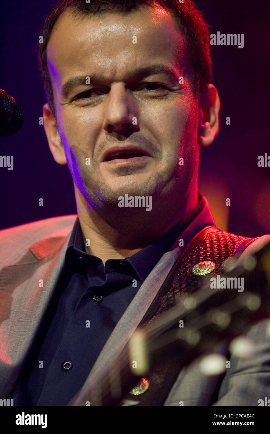 Swiss Blues singer Philipp Fankhauser performs during his concert at ...
