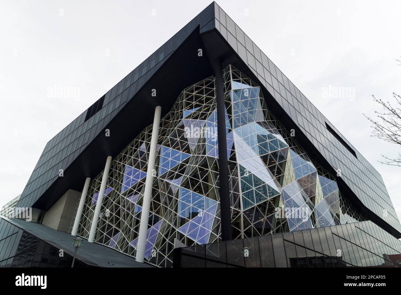 Berlin, Germany 12-05-2020 Detail of the new Axel Springer building ...