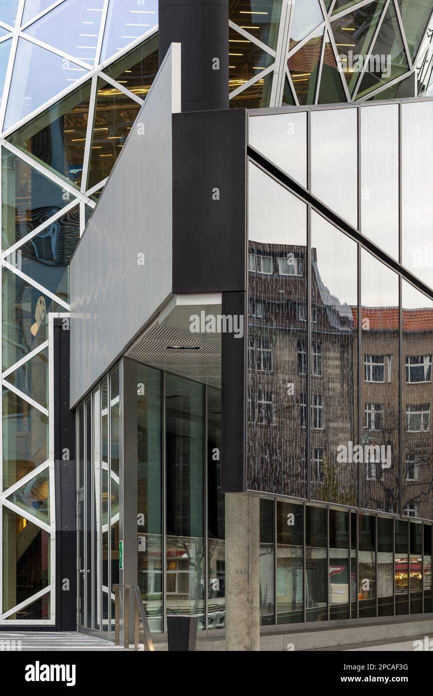 Berlin, Germany 12-05-2020 Detail of the new Axel Springer building ...