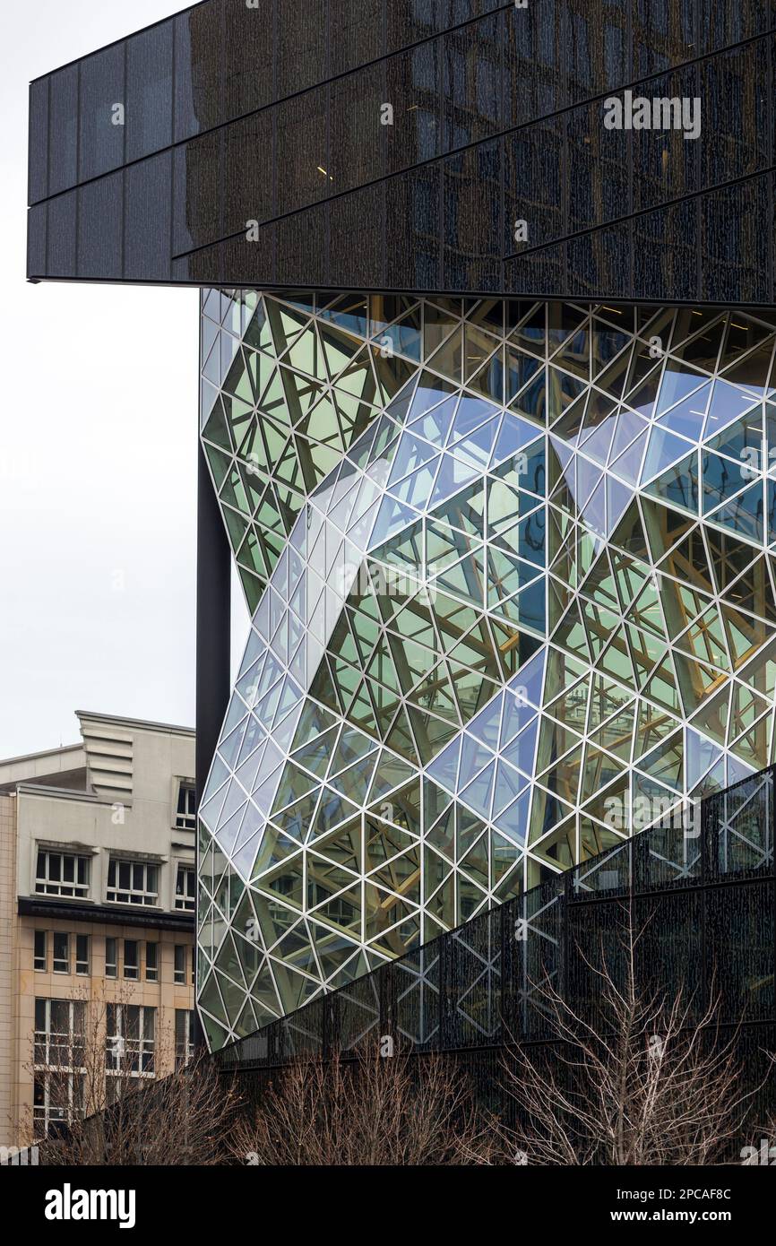 Berlin, Germany 12-05-2020 Detail of the new Axel Springer building ...
