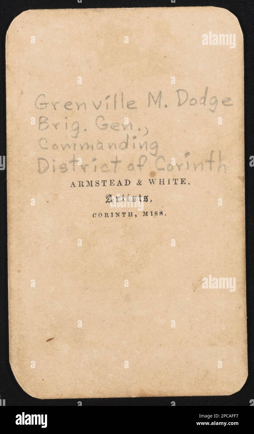 Major General Grenville Mellen Dodge of the 4th Iowa Infantry Regiment ...