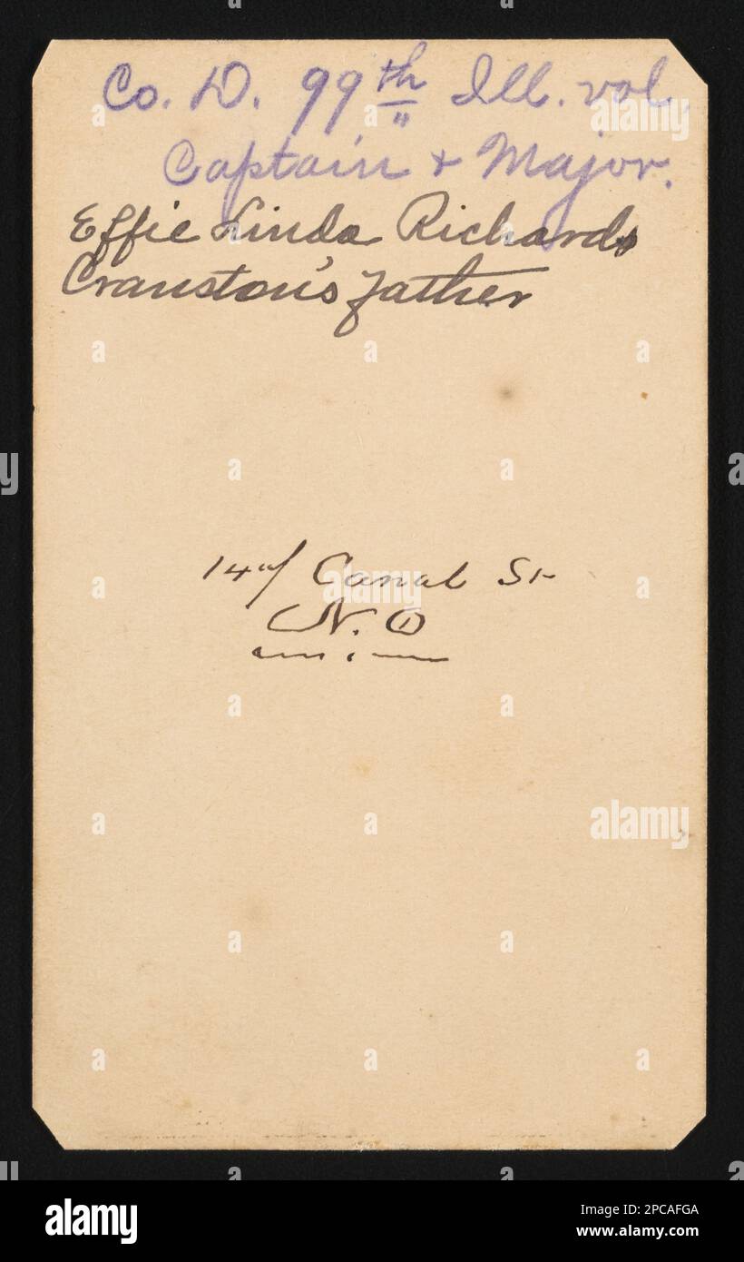 Major John Franklin Richards of Co. D, 99th Illinois Infantry Regiment in uniform. Liljenquist ...