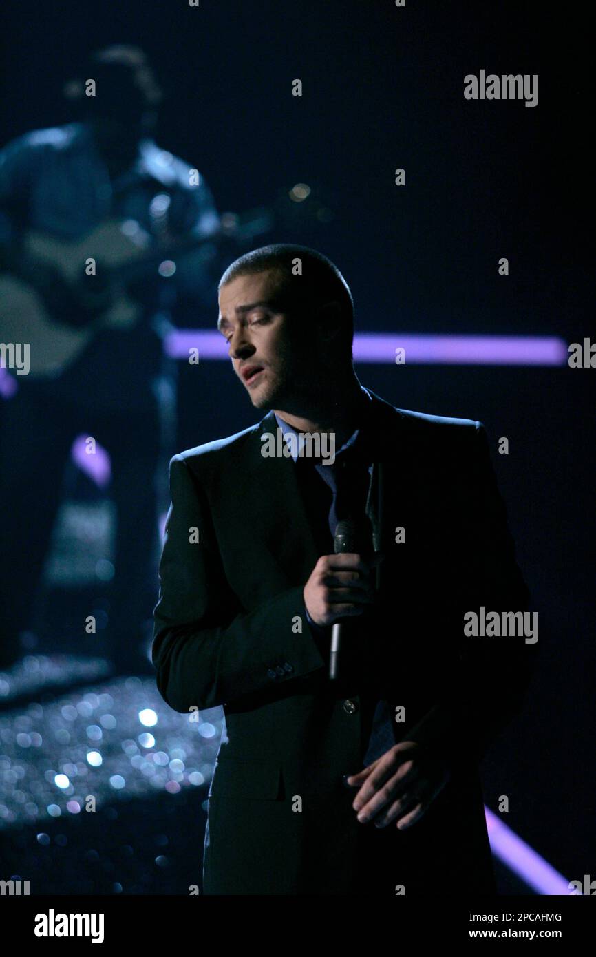 Singer Justin Timberlake performs during the Victoria's Secret fashion ...