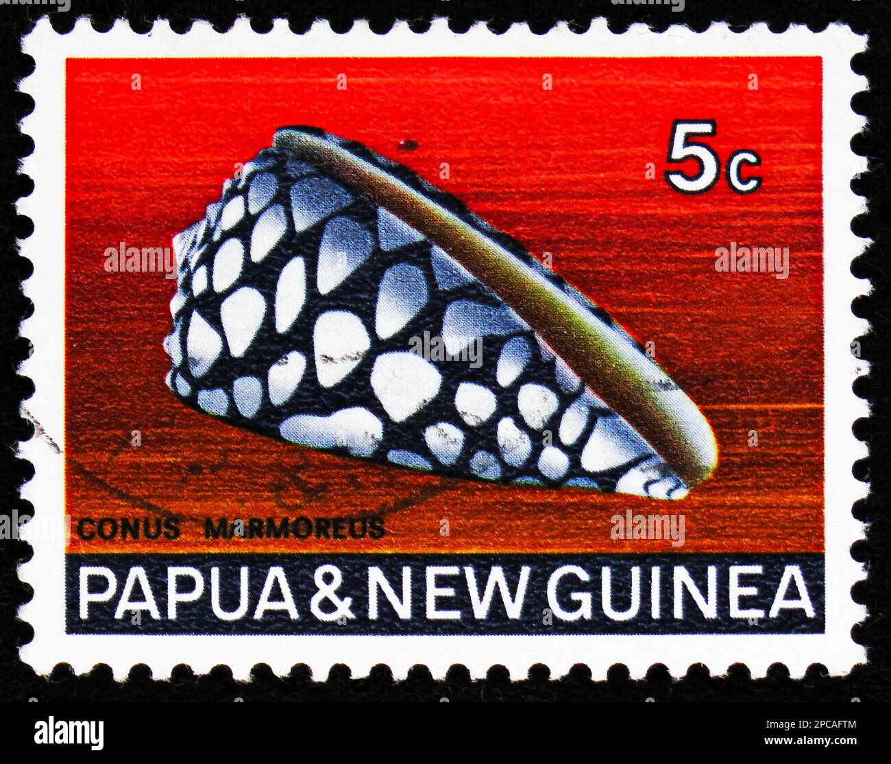 MOSCOW, RUSSIA - FEBRUARY 15, 2023: Postage stamp printed in Papua New ...