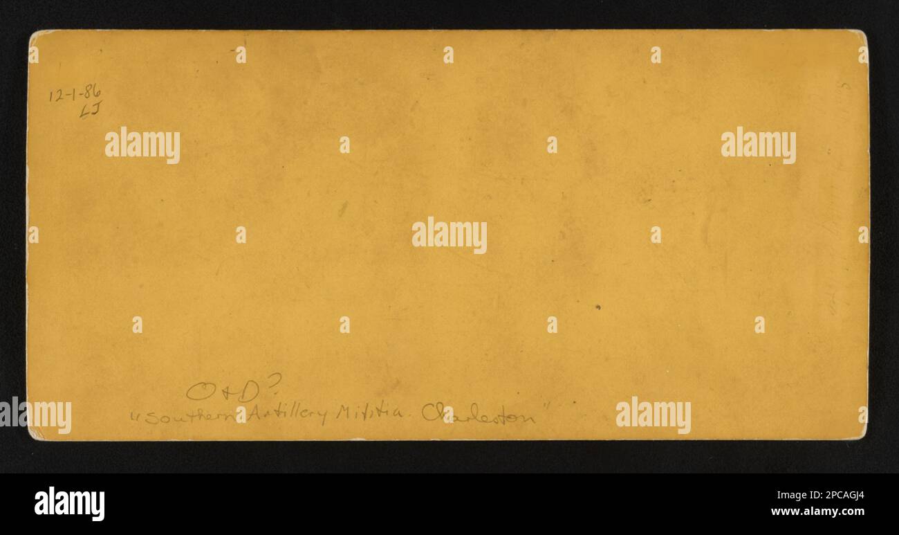 Southern artillery militia, Charleston. The Robin G. Stanford ...