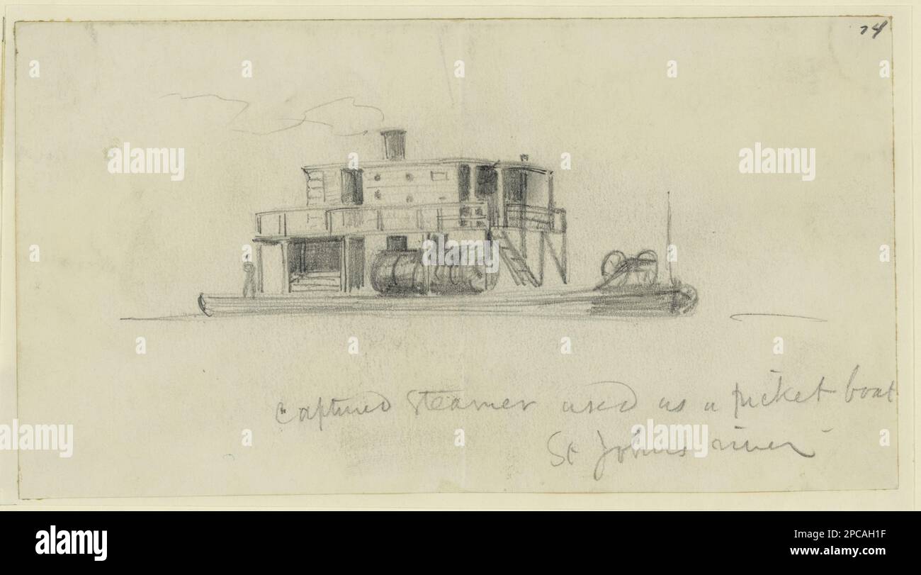 Captured steamer used as a picket boat St. Johns River. Morgan ...