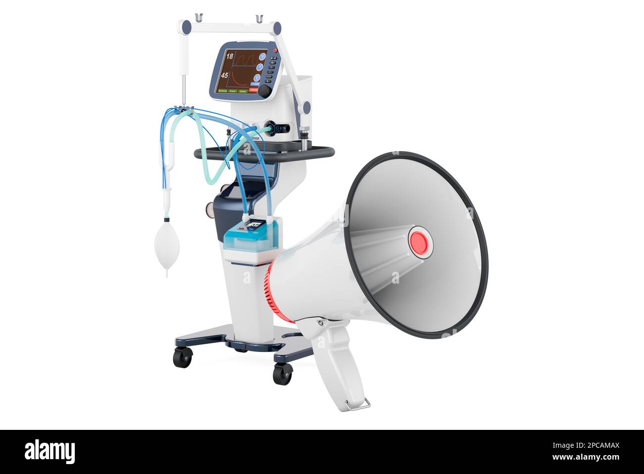 Icu medical ventilator 3d Cut Out Stock Images & Pictures - Alamy