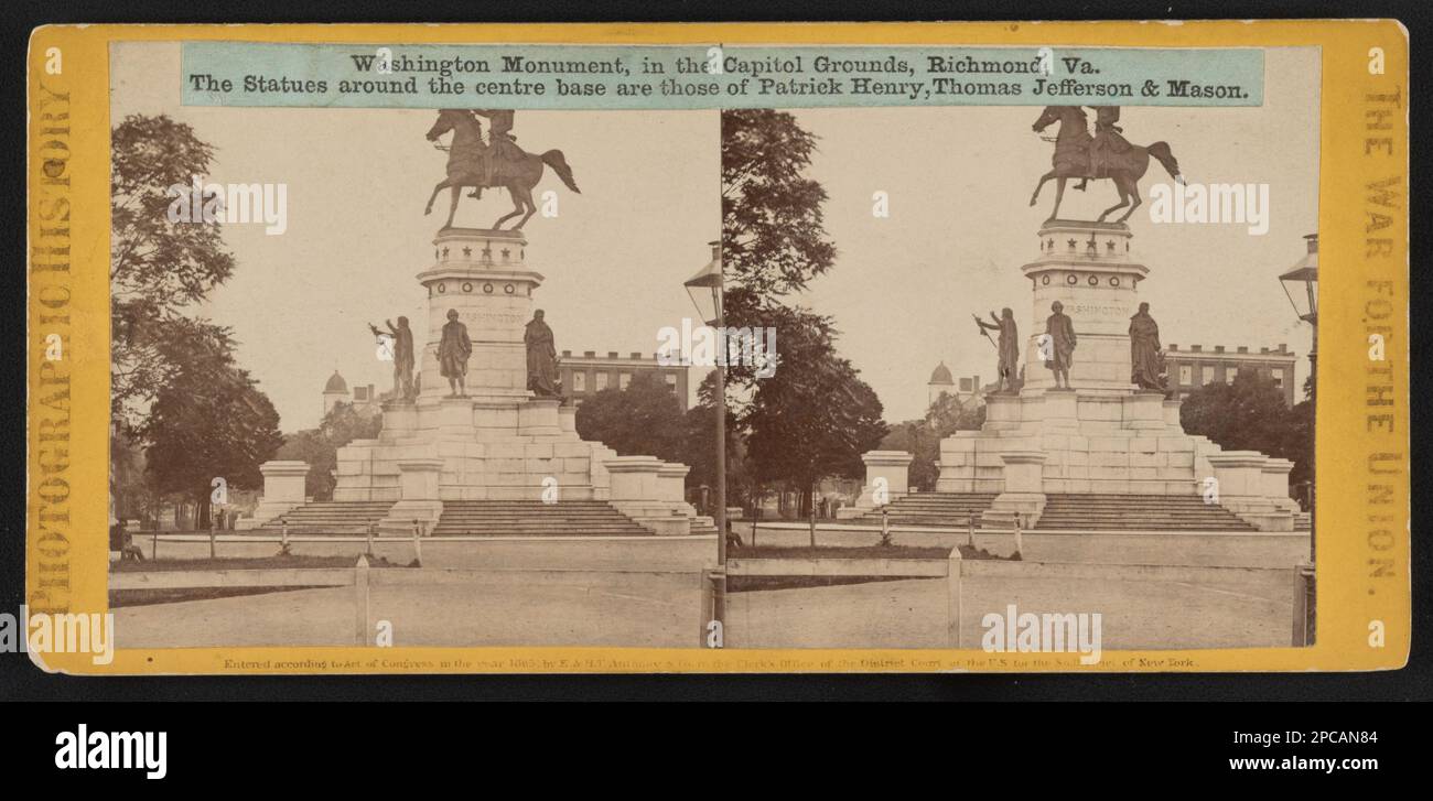 Washington monument, in the Capitol grounds, Richmond, Virginia The ...