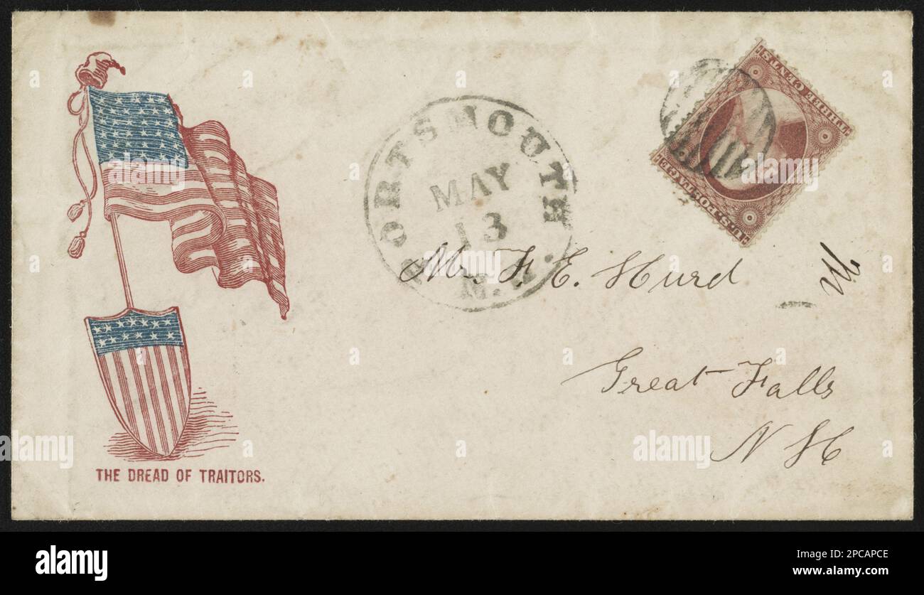This historic Civil War envelope, adorned with the American flag and ...