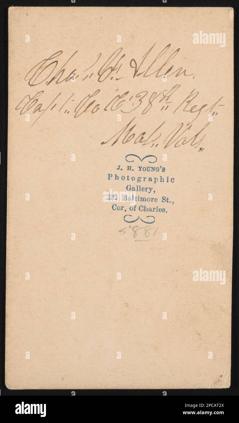 Colonel Charles F. Allen of Co. E, 4th Massachusetts Infantry Regiment ...