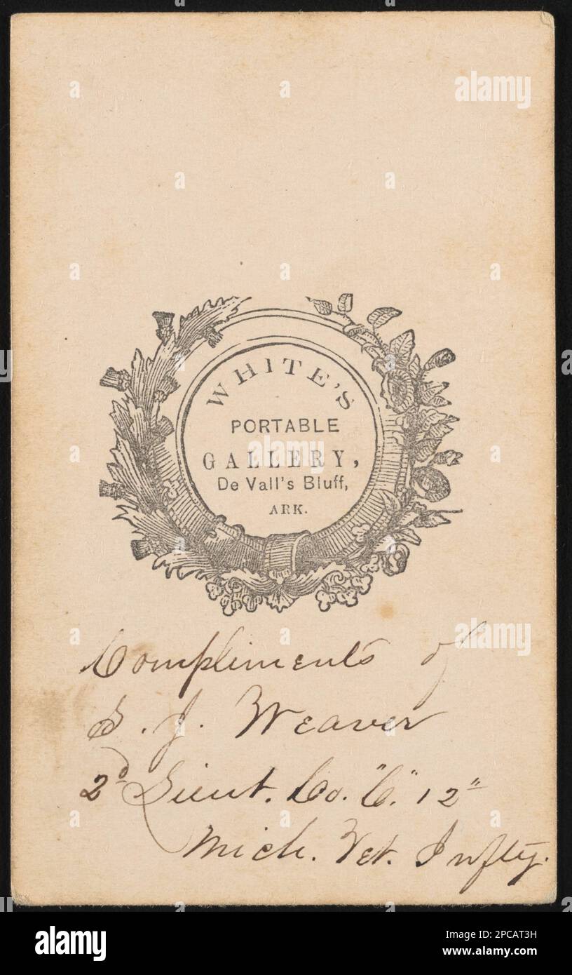 Second Lieutenant Stephen J. Weaver of Cos. F and C, 12th Michigan ...