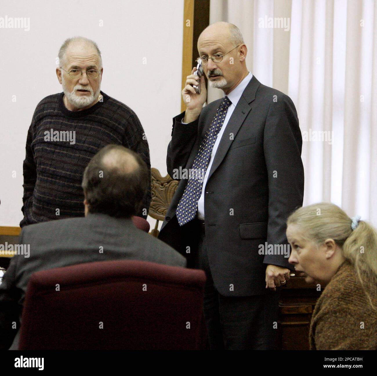 Michael Gravelle, left, stands with his attorney, Richard Drucker as ...