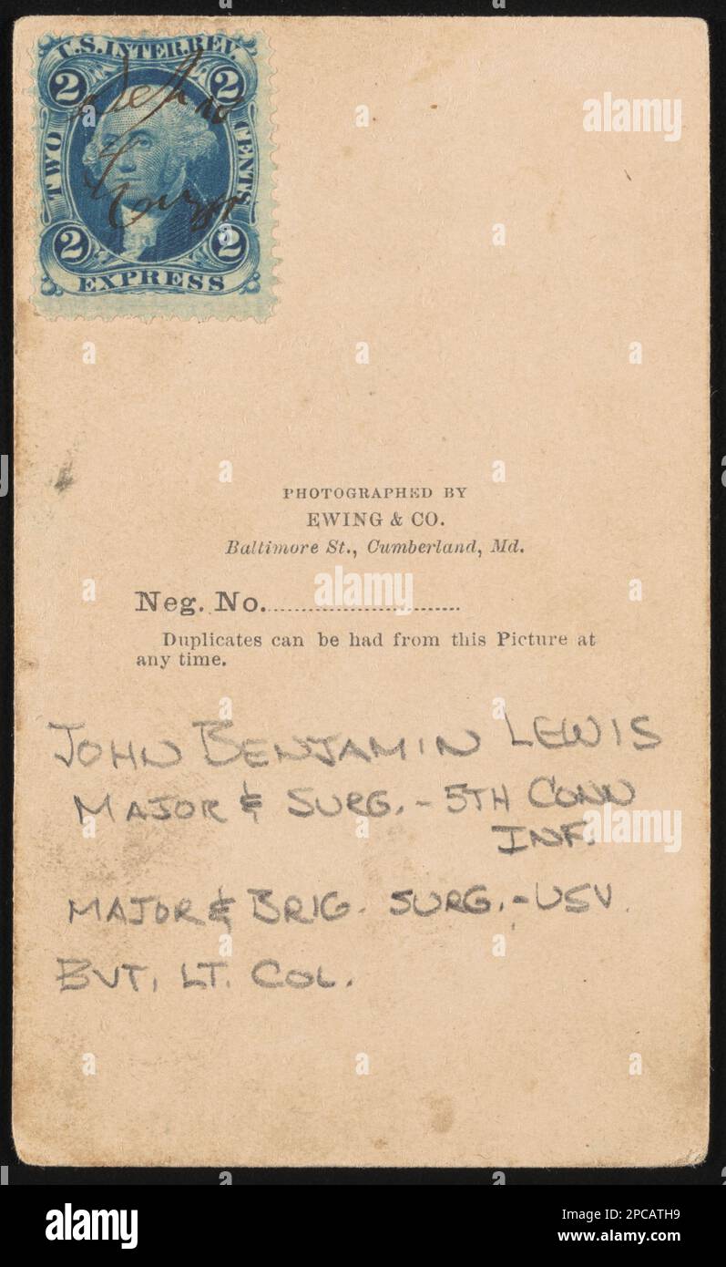 Lieutenant Colonel and Surgeon John Benjamin Lewis, 5th Connecticut ...