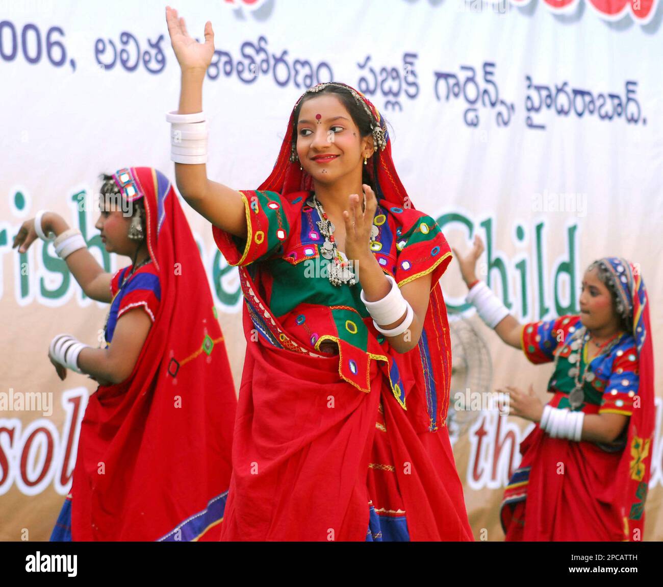 Children dance during Children's Day celebrations in Hyderabad, India ...