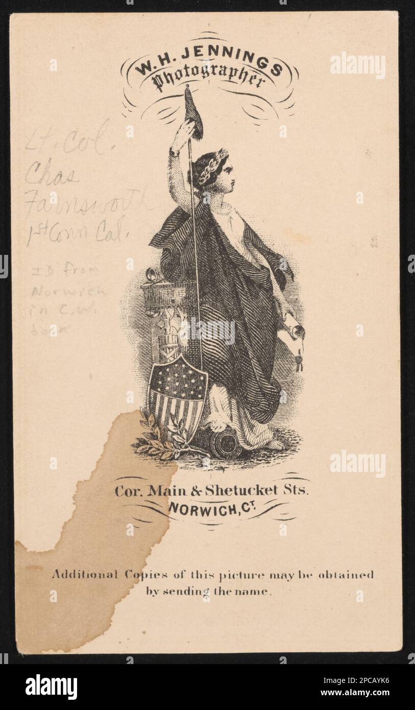 Lieutenant Colonel Charles Farnsworth of Co. B, 1st Connecticut Cavalry ...