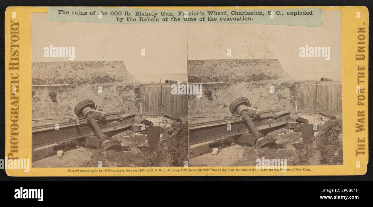 The ruins of the 600 lb. Blakely Gun, Frazier's Wharf, Charleston ...