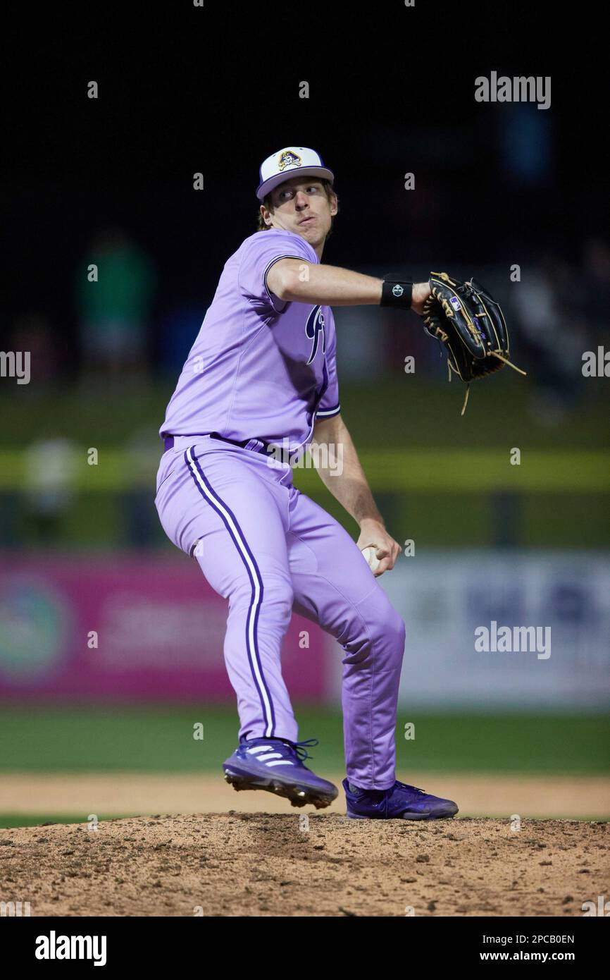 East Carolina Pirates relief pitcher Erik Ritchie (28) in action ...
