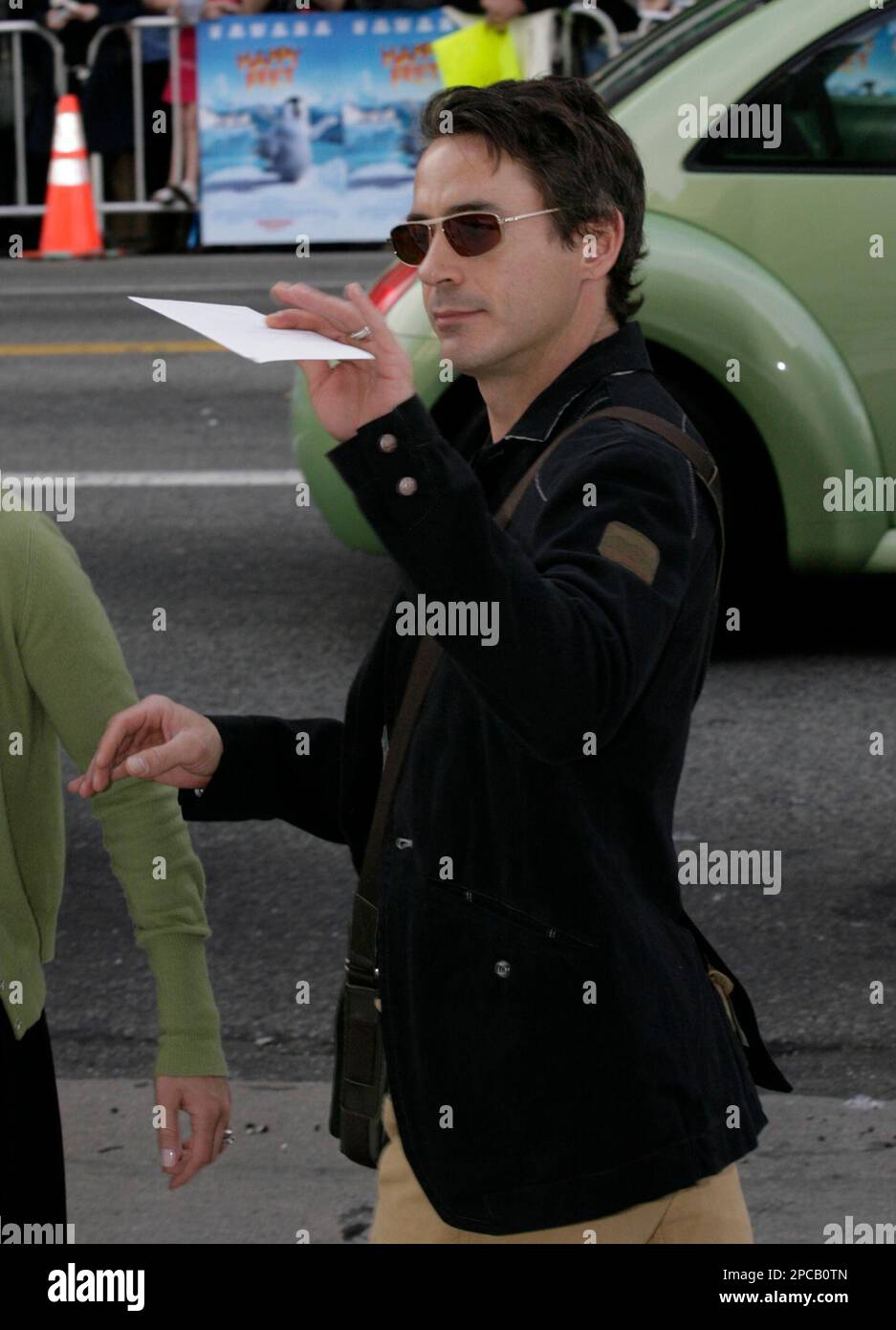 Actor Robert Downey Jr. arrives for the premiere of "Happy Feet" in Los ...