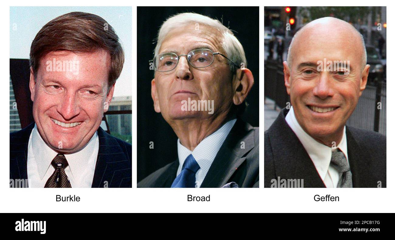 ** FILE ** Supermarket magnate Ron Burkle, left, businessman Eli Broad ...