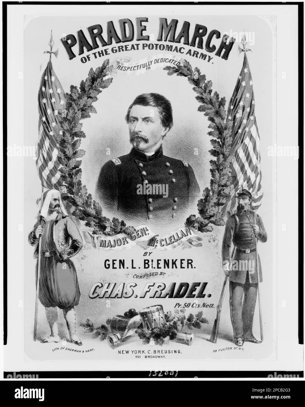 Parade march of the great Potomac Army, respectfully dedicated to Major Genl. McClellan by ...