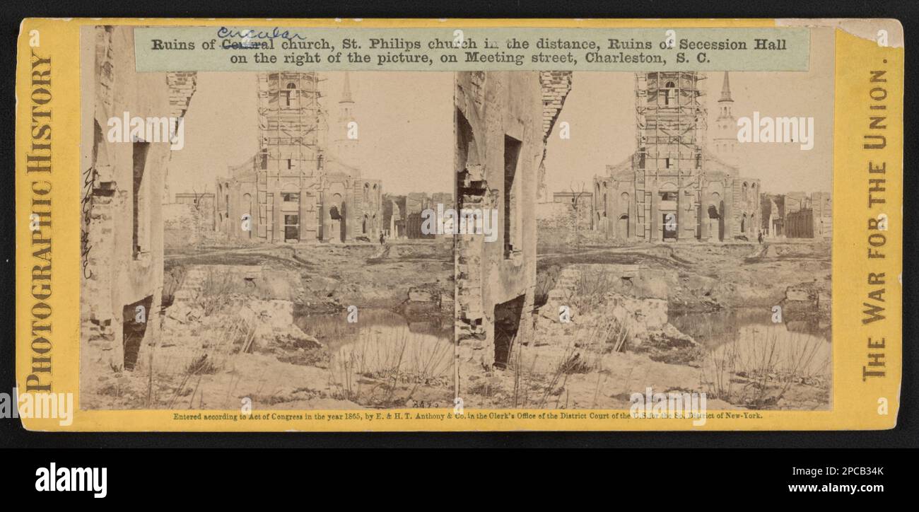Ruins of Circular Church, St. Philips Church in the distance, ruins of ...
