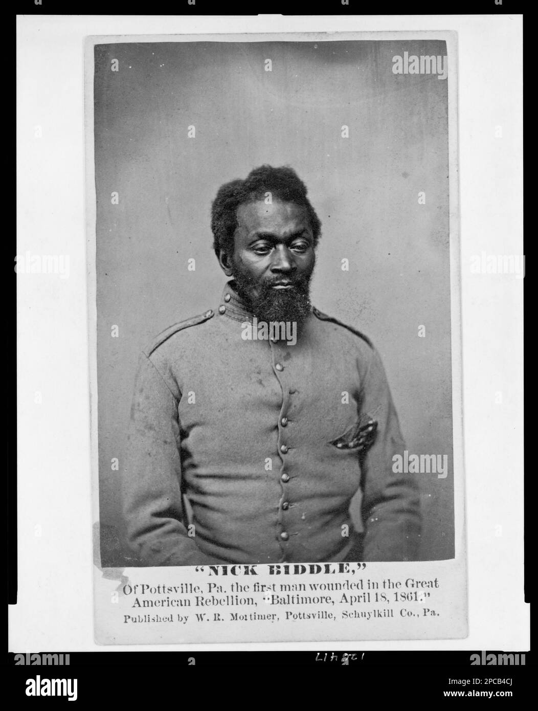 "Nick Biddle," of Pottsville, Pa., the first man wounded in the great ...