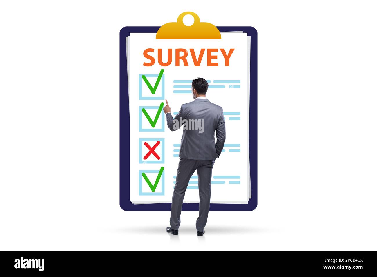 Survey questionnaire with the tick boxes Stock Photo - Alamy