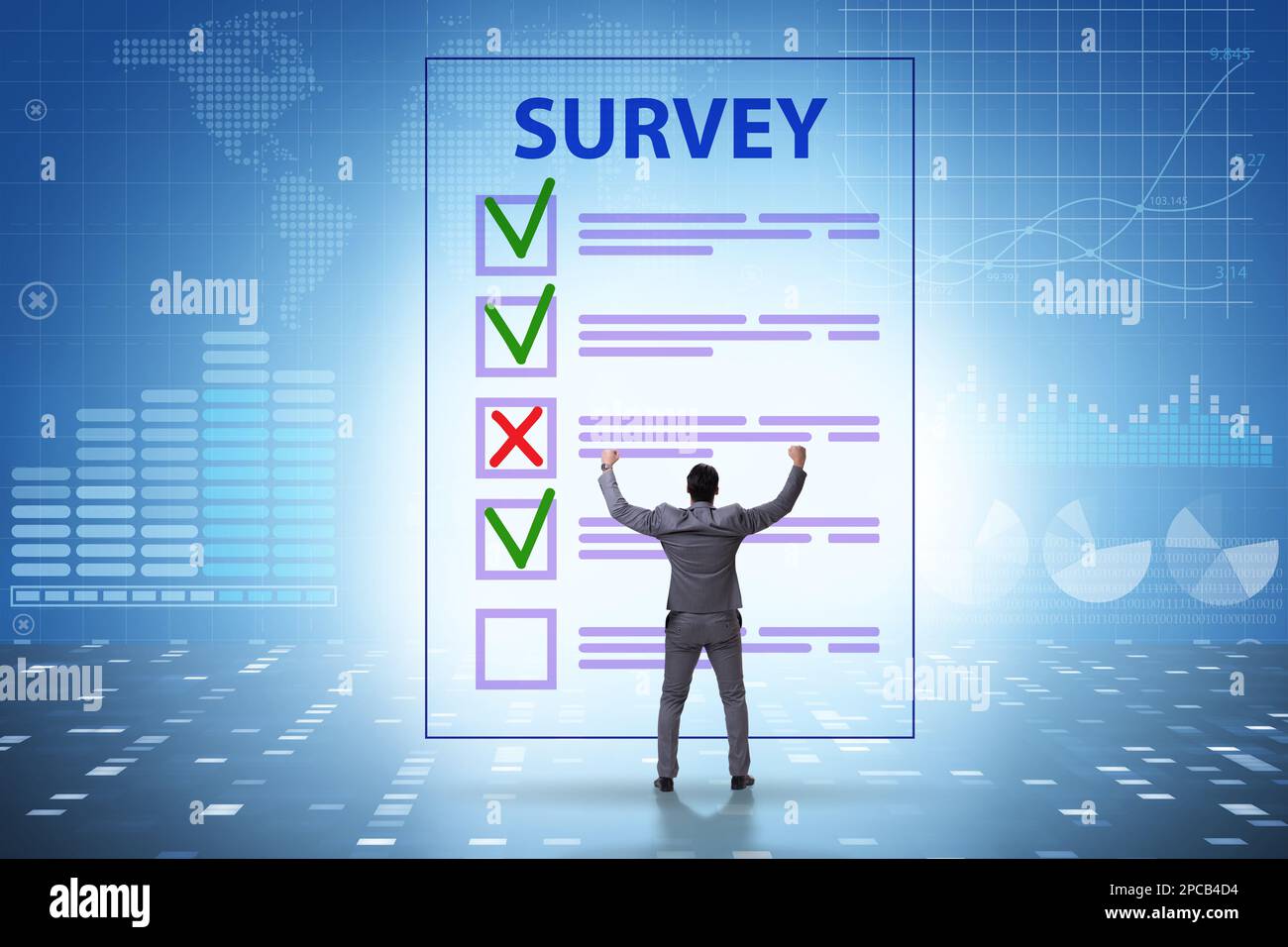 Survey questionnaire with the tick boxes Stock Photo - Alamy