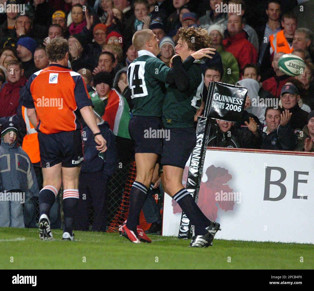 Jaco Pretorius, left, and Francois Steyn of South Africa celebrate ...
