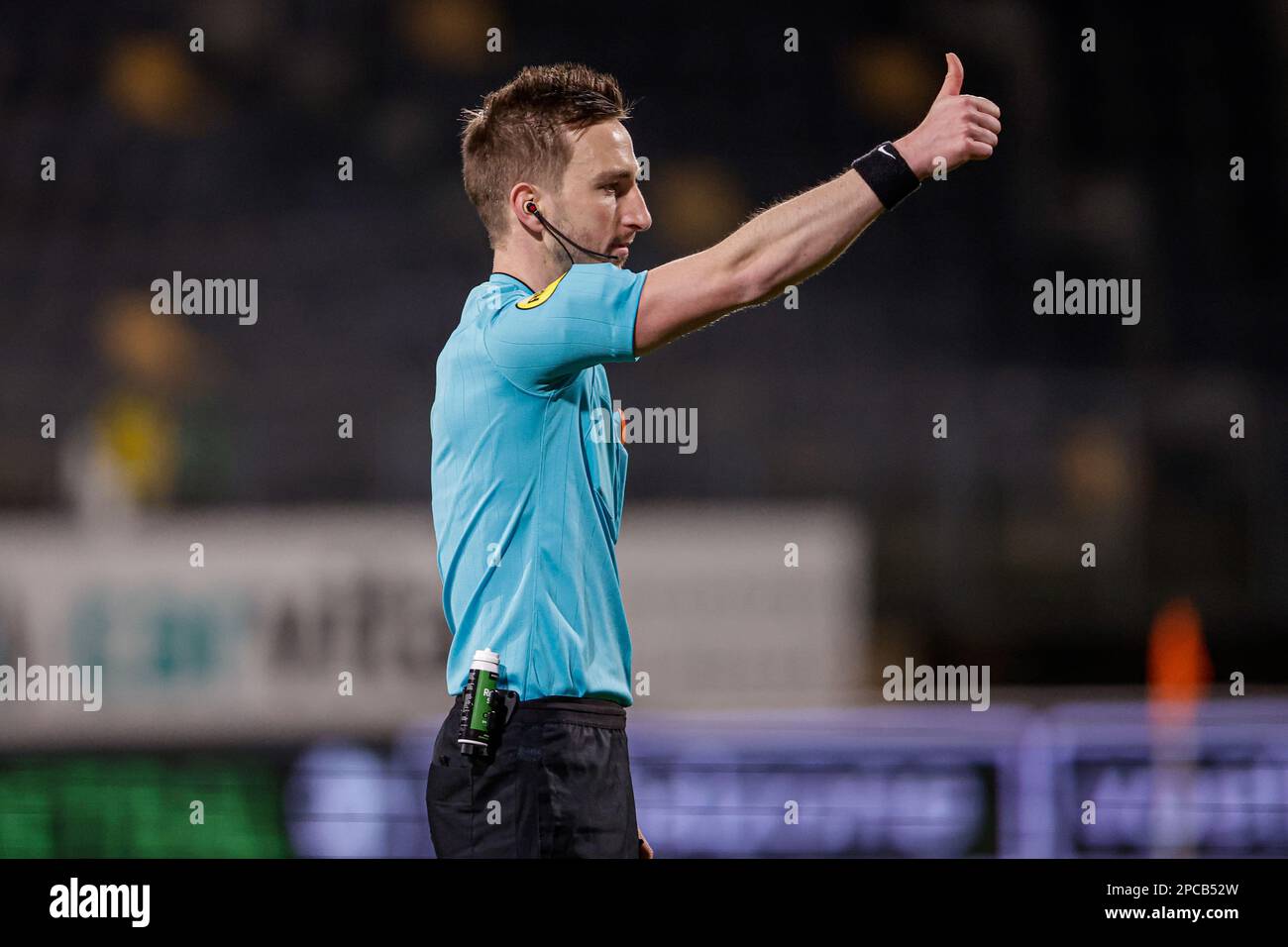 KERKRADE, NETHERLANDS - MARCH 13: referee Luuk Timmer during the Dutch ...