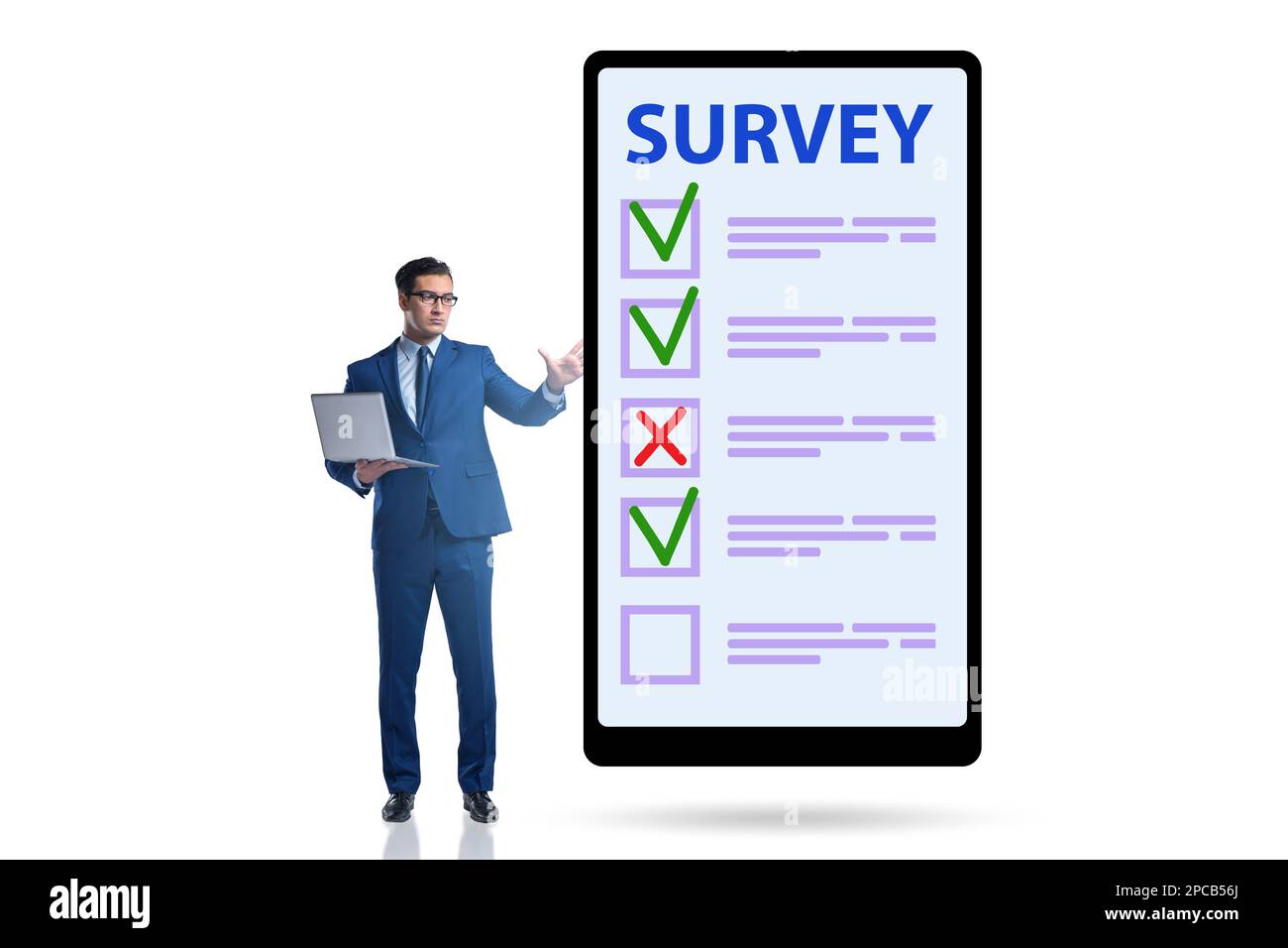 Survey questionnaire with the tick boxes Stock Photo - Alamy