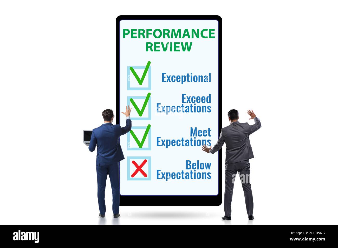 Employee annual performance review business concept Stock Photo - Alamy