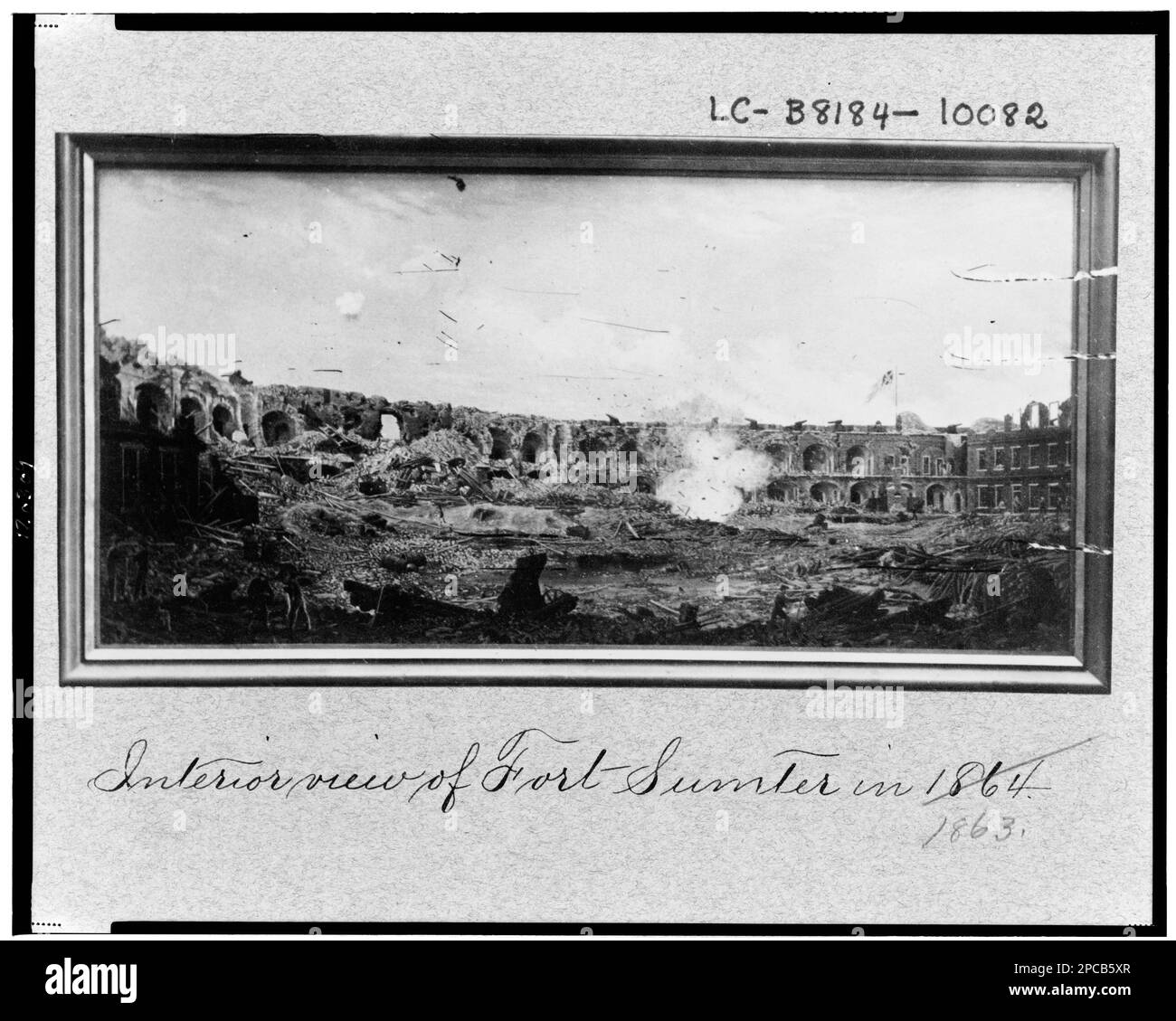 Interior view of Fort Sumter in 1864 i.e. 1863. Title from item, Hand ...