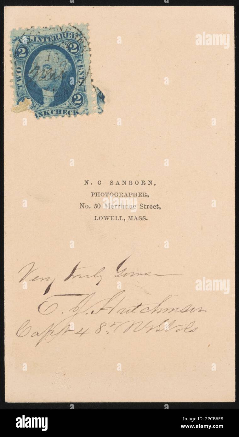 Captain Elbridge J. Hutchinson of Co. A, Co. F, Co. G, and Co. I, 48th ...