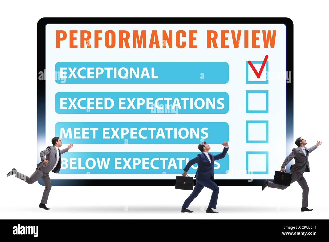 Employee annual performance review business concept Stock Photo - Alamy