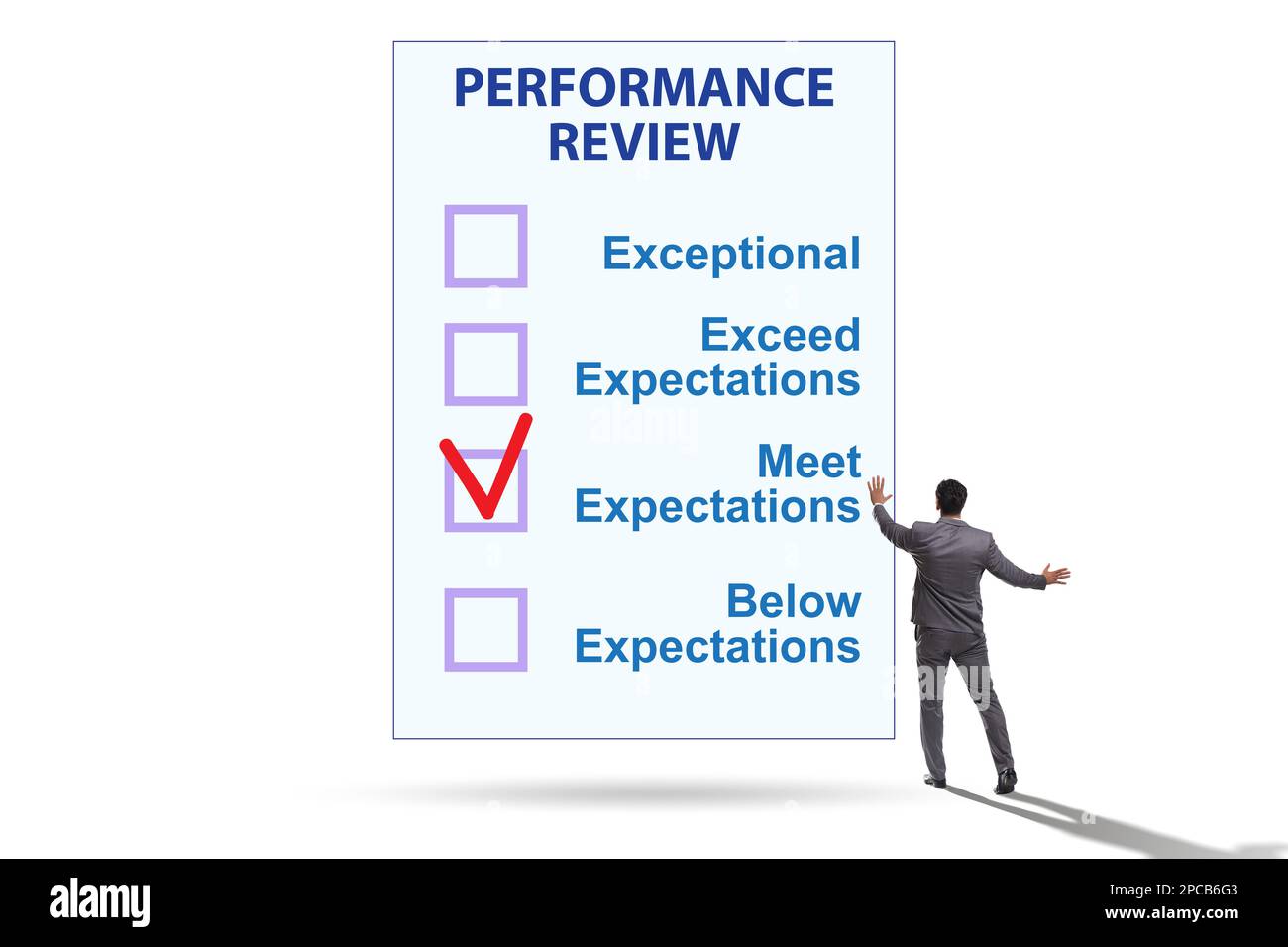 Employee annual performance review business concept Stock Photo - Alamy