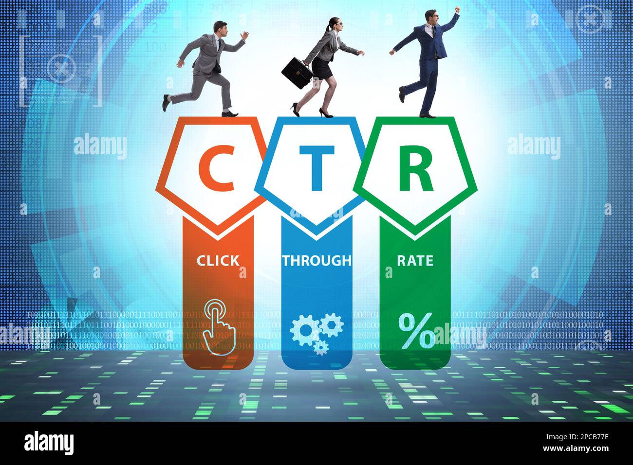 CTR click through rate concept with the business people Stock Photo - Alamy