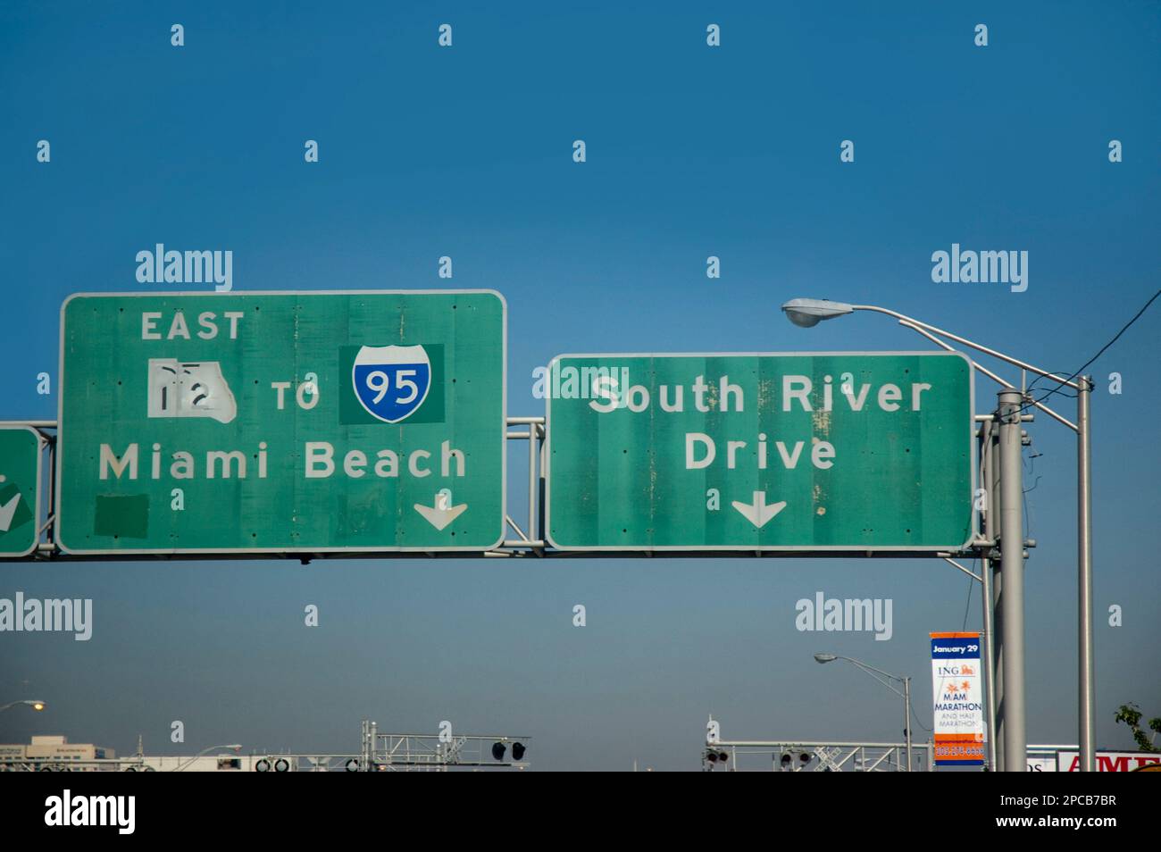 Road sign in Miami Florida USA Stock Photo - Alamy