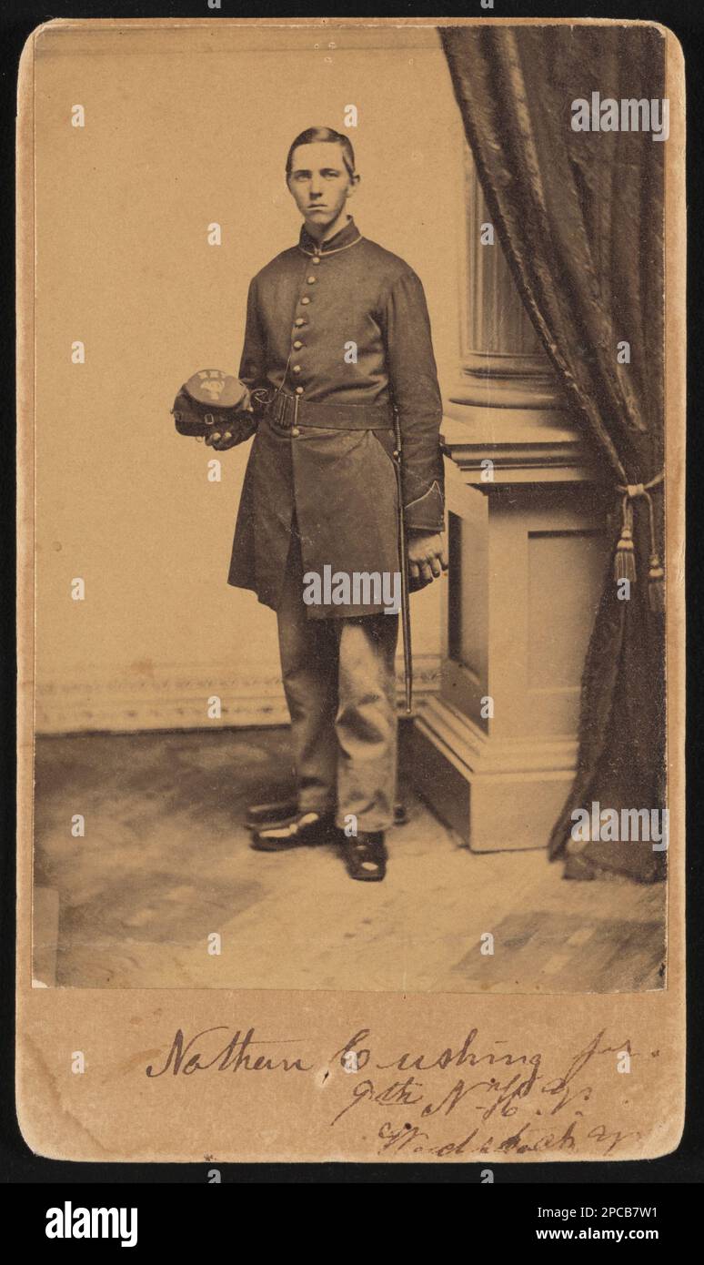 Private Nathan Cushing of Co. E, 9th New Hampshire Infantry Regiment in ...