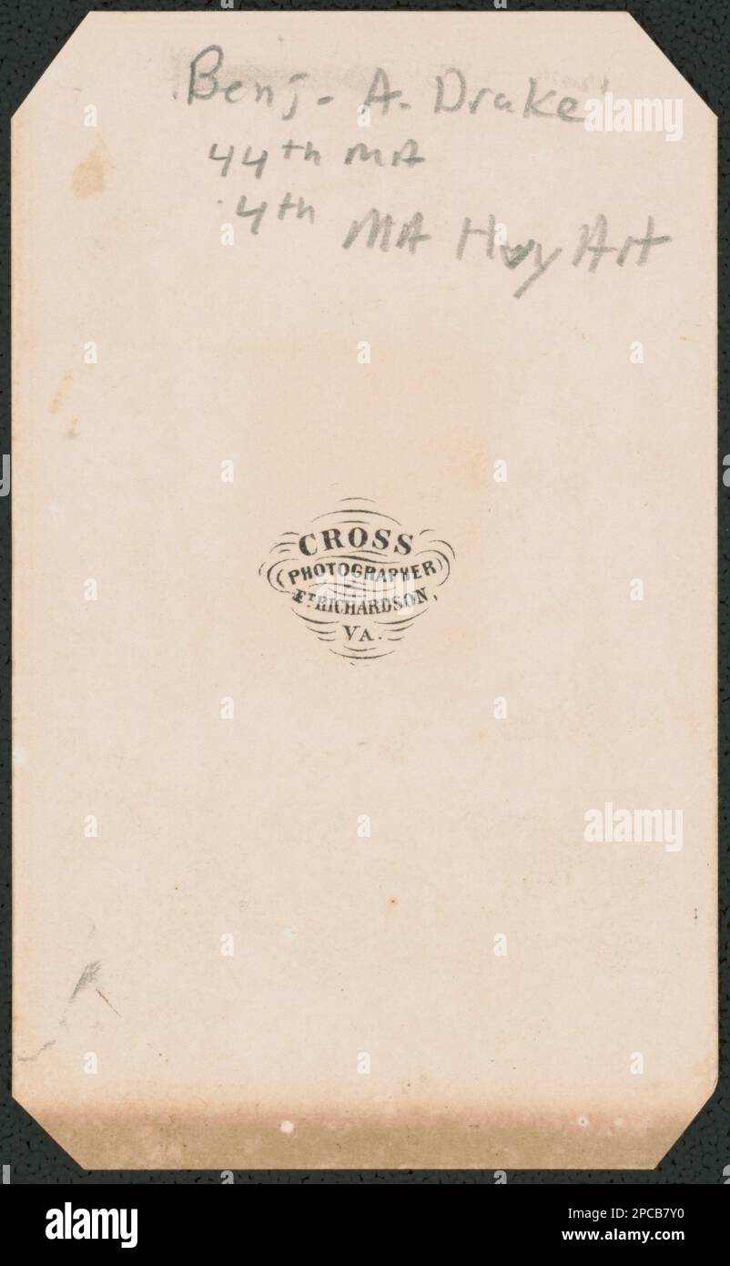 Private Benjamin A. Drake of Co. I, 44th Massachusetts Infantry ...