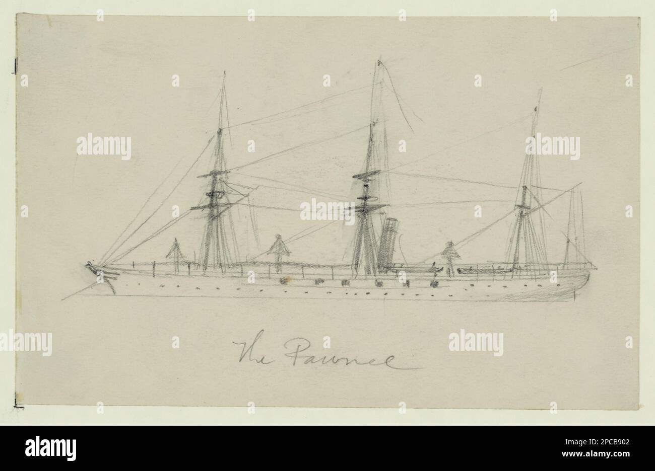 The Pawnee. Morgan collection of Civil War drawings. Pawnee (Screw ...