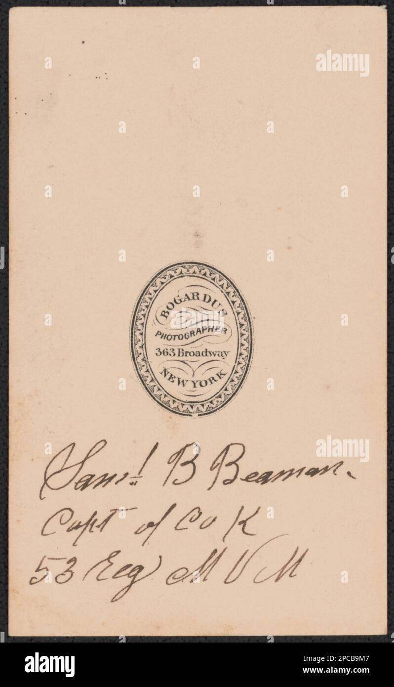 Captain Samuel Brooks Beaman of Co. K, 53rd Massachusetts Infantry ...
