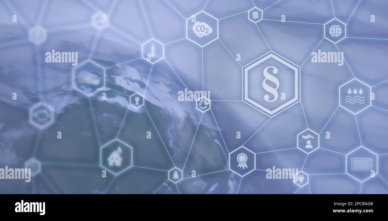 Environmental law symbol image. Paragraph icon and different icons in ...