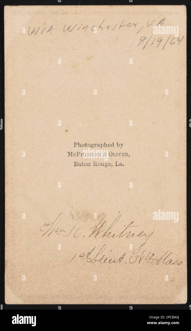 Major William Henry Whitney of Co. A, 38th Massachusetts Infantry ...