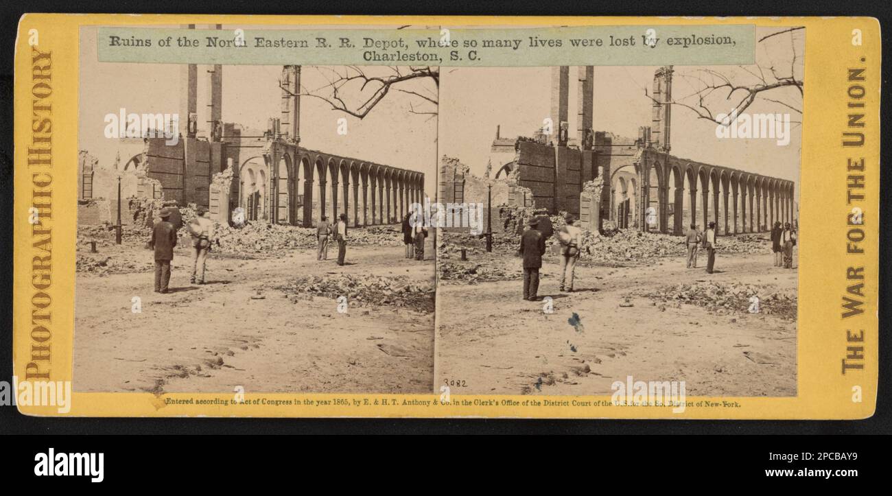 Ruins of the North Eastern R. R. Depot, where so many lives were lost ...