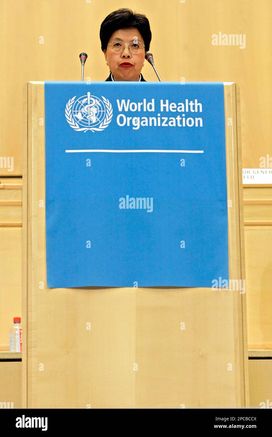 China's Margaret Chan delivers a speech after her election as new WHO ...