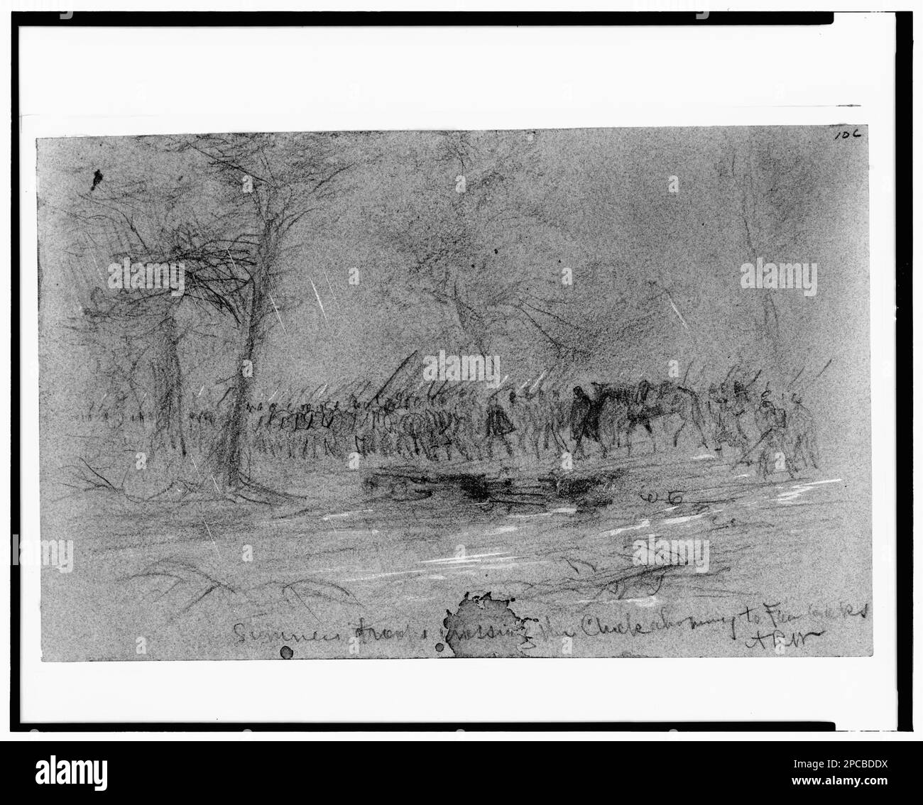 Sumners troops crossing the Chickahominy to Fair Oaks. Morgan ...