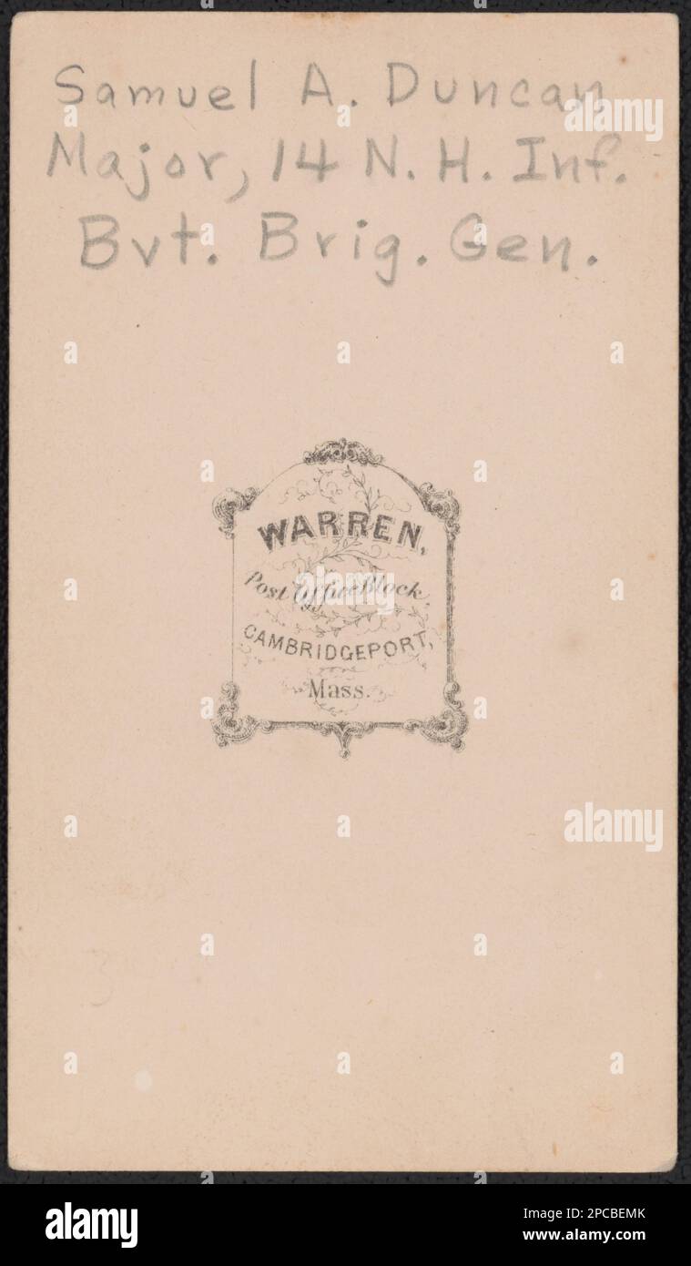 Major General Samuel Augustus Duncan of 14th New Hampshire Infantry ...