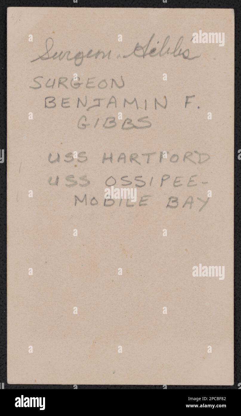 Surgeon Benjamin F. Gibbs of U.S. Navy in uniform. Liljenquist Family ...